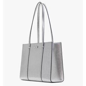 kate spade | Bags | New Kate Spade Kenzie Metallic Large Tote Lunar ...